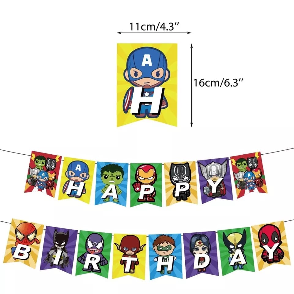 Set Decorativo para Cumpleaños Avengers (Super Heroes) – Tu Fiesta a un ...