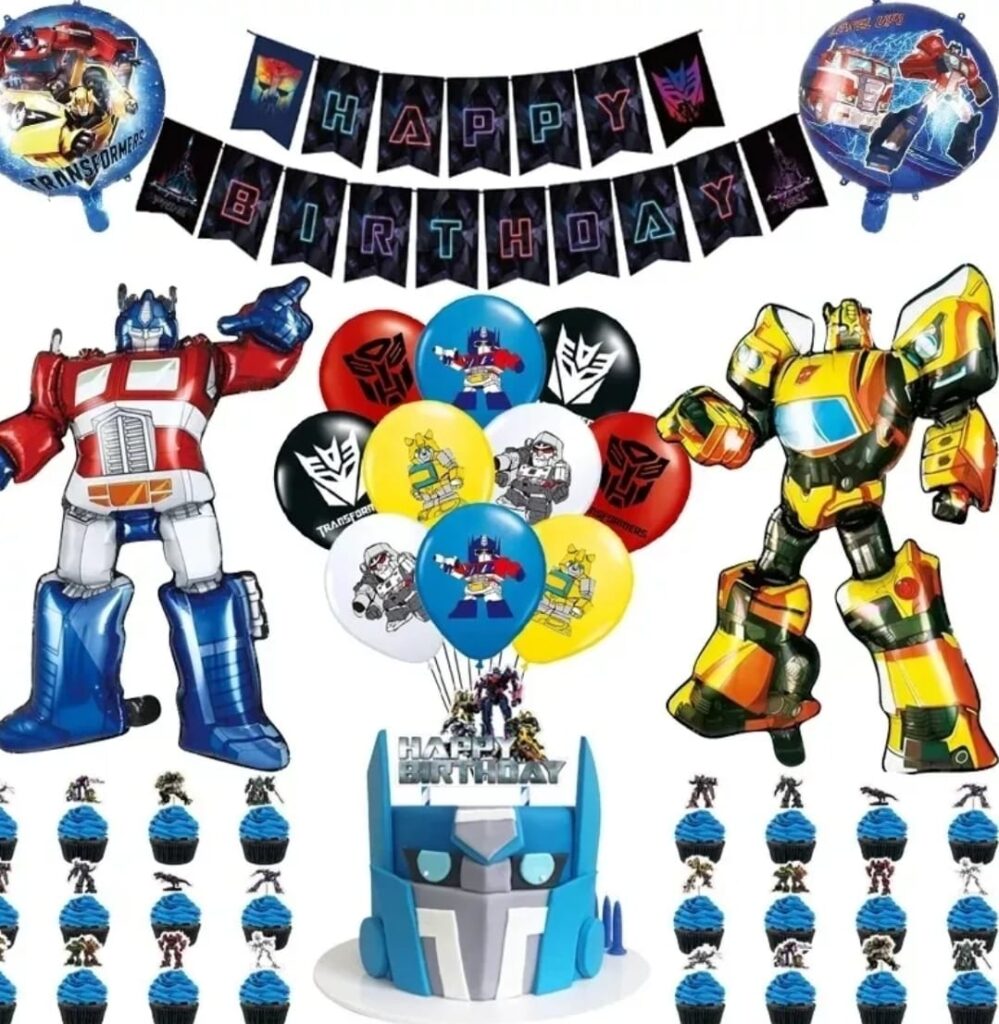Set Decorativo para Cumpleaños Transformers – Tu Fiesta a un Click