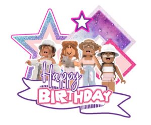 Topper para Torta de Cumpleaños Roblox Niña – Tu Fiesta a un Click