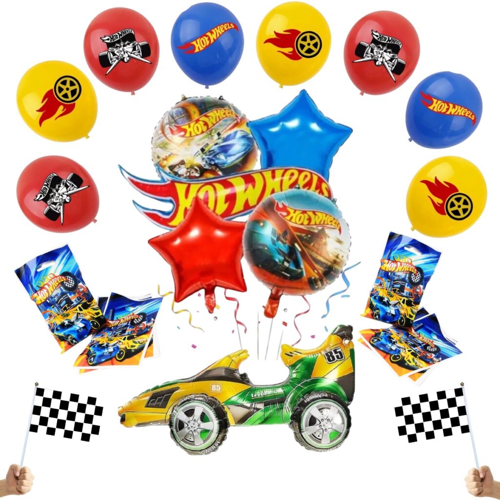Set Globos Aluminio +Banderas HotWheels – Tu Fiesta a un Click