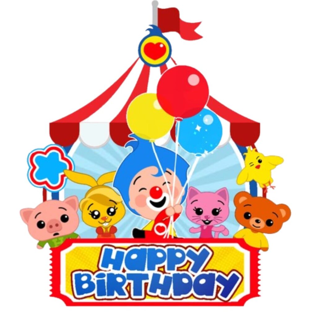 Topper Decorativo para Torta de Cumpleaños Plim Plim – Tu Fiesta a un Click