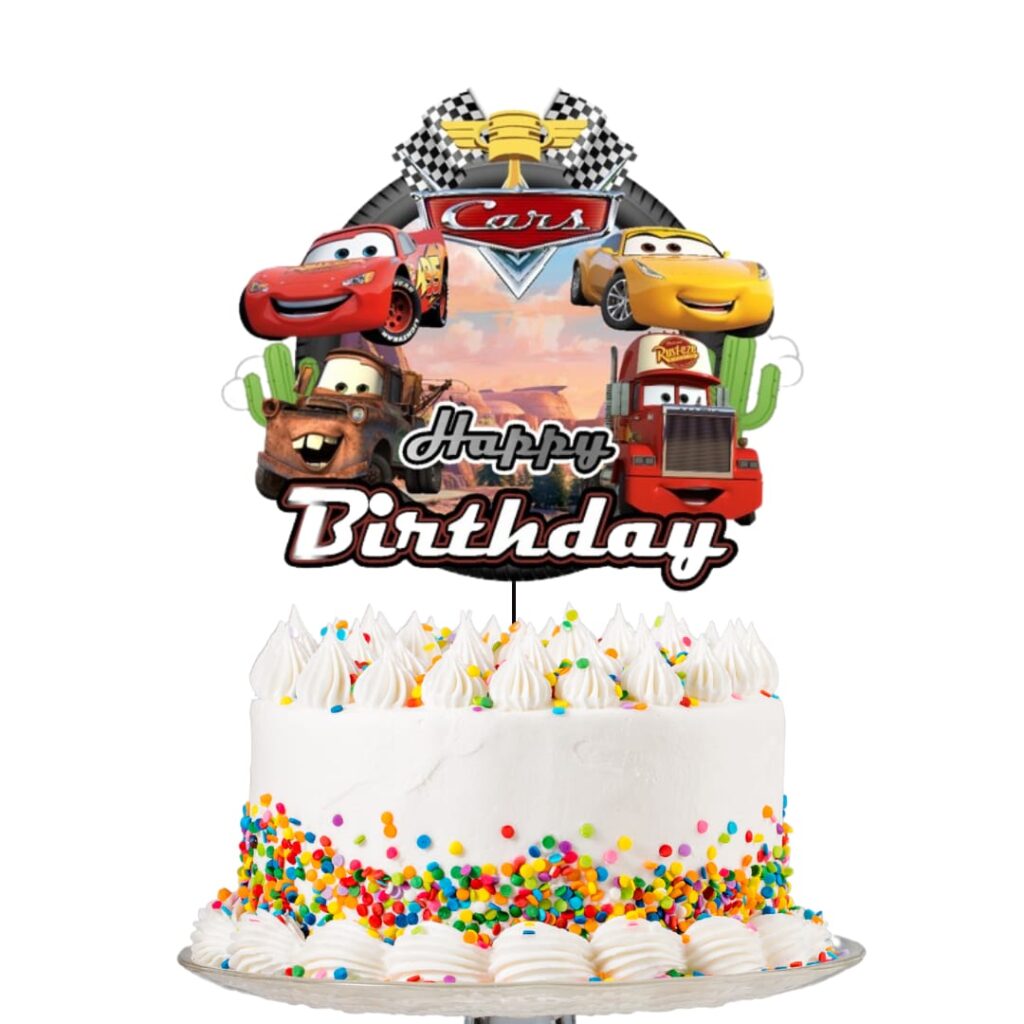Topper Decorativo para torta Cars – Tu Fiesta a un Click