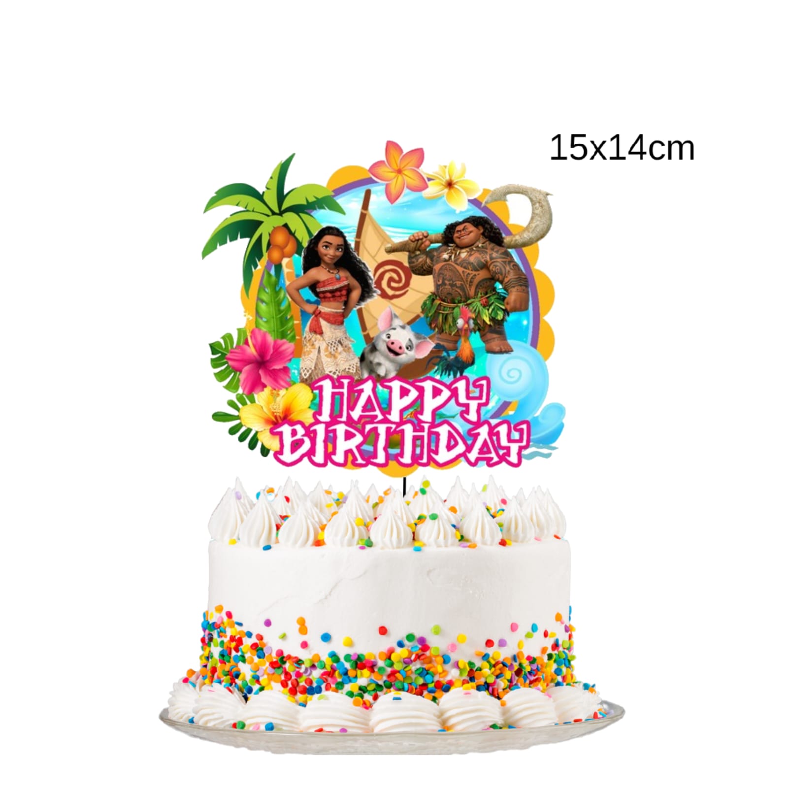 Topper Decorativo para Cumpleaños Moana – Tu Fiesta a un Click