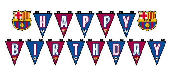 Set decoración Globos + Mantel Futbol Equipo Barcelona – Tu Fiesta a un ...