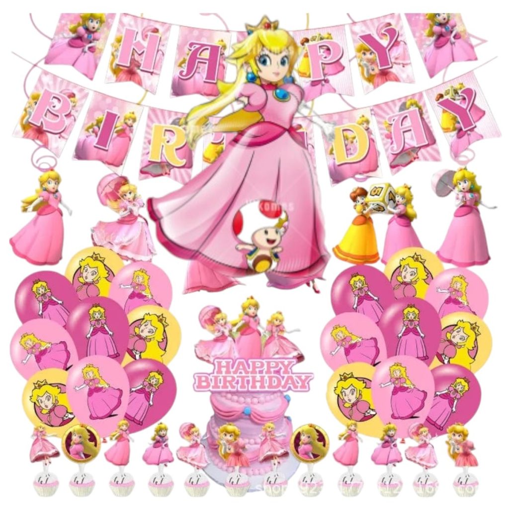 Set Decorativo Princesa Princesa Peach (Mario Bros) – Tu Fiesta a un Click