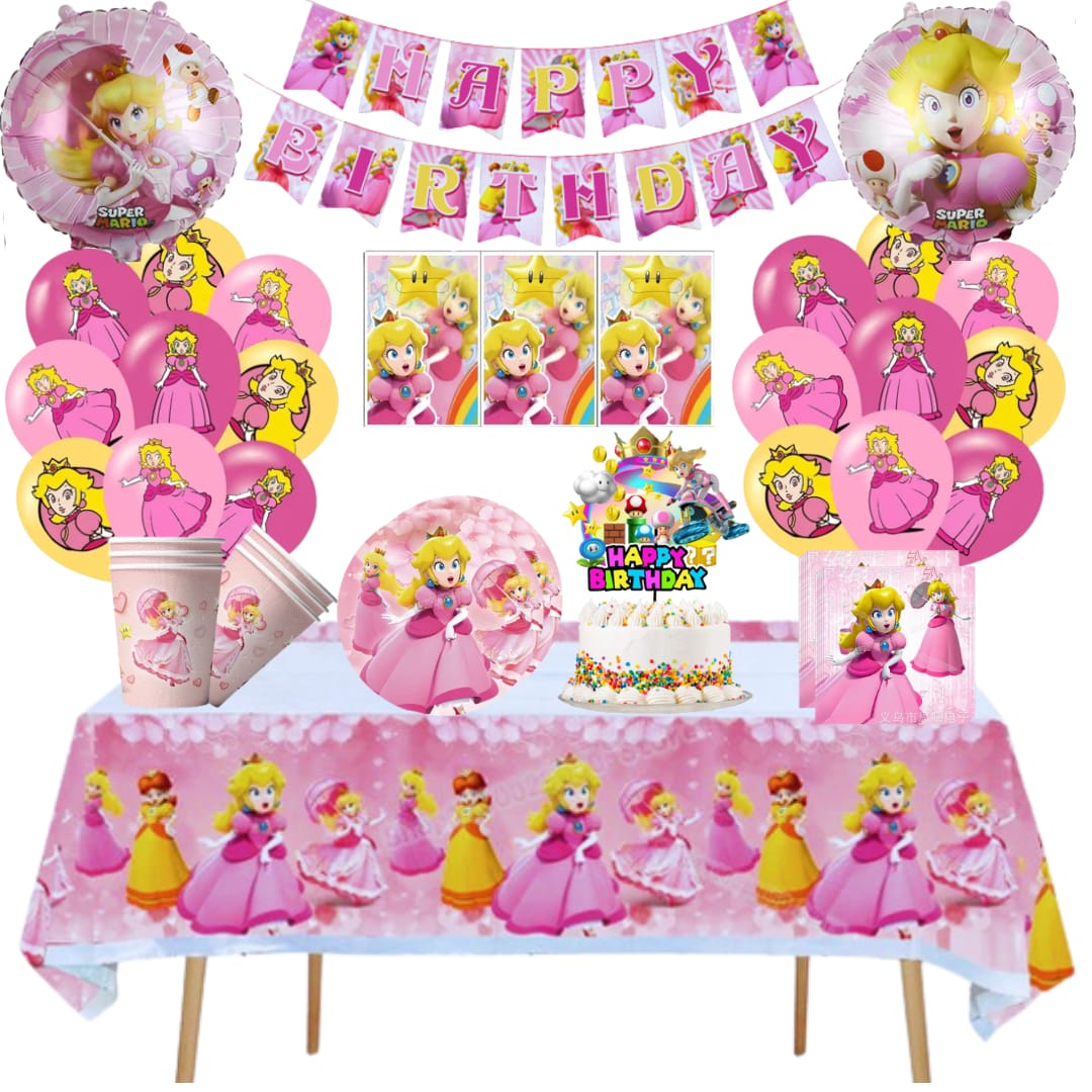 Globos Cotillón Decorativo Cumpleaños Princesa Peach (Mario Bros) - Tu ...