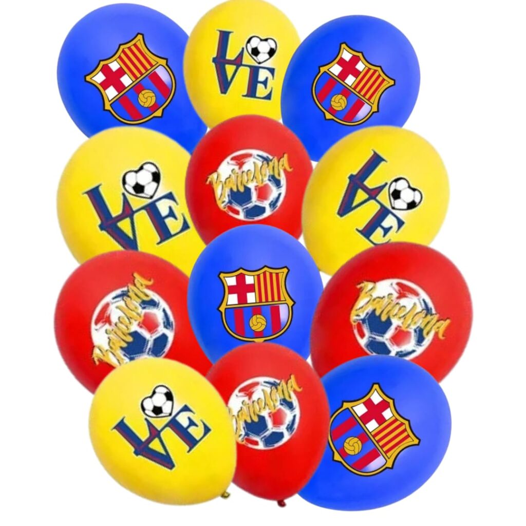 Pack 12 Globos Látex Barcelona (Futbol) – Tu Fiesta a un Click