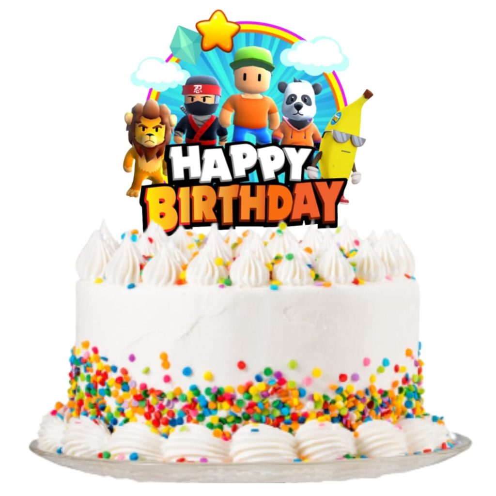 Topper Decorativo Cumpleaños Stumble Guys – Tu Fiesta a un Click