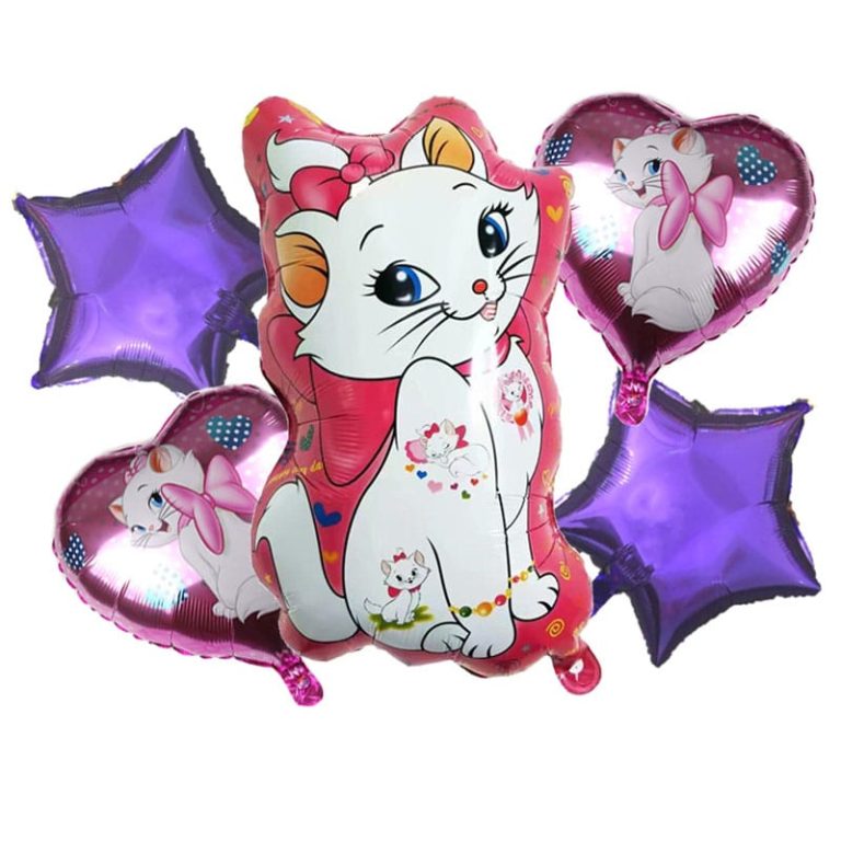 Set Globos Aluminio Gatita Marie 5pzas – Tu Fiesta a un Click