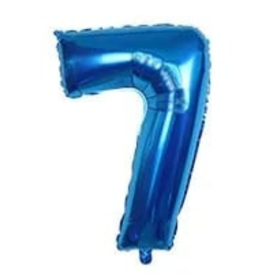 Globo Metálico Numero 7 Azul 32″ (70cm) – Tu Fiesta a un Click