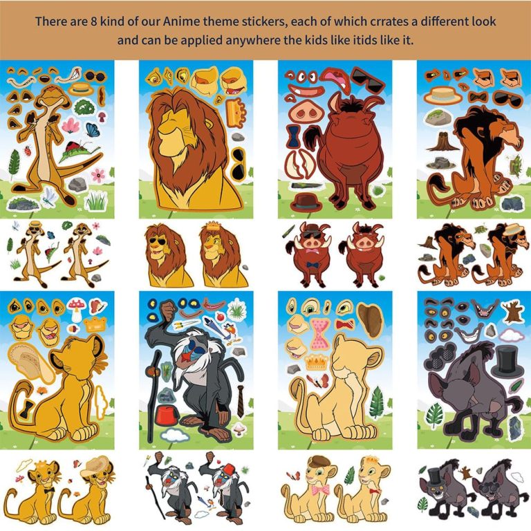 Set 16 Stickers Pegatinas Rey León – Tu Fiesta a un Click