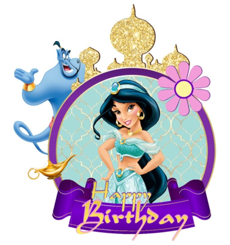Topper para Torta de Cumpleaños Princesa Jazmín – Tu Fiesta a un Click