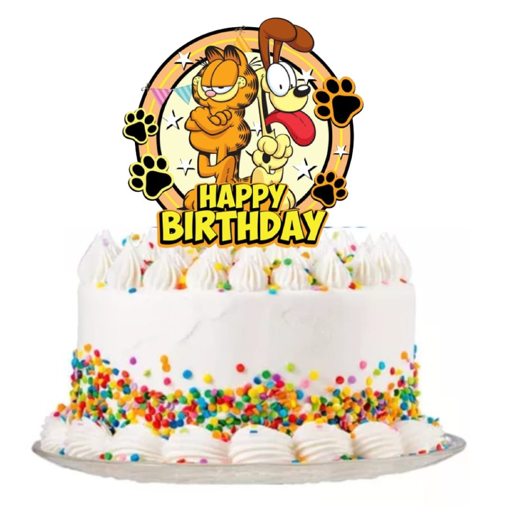 Topper para Torta de Cumpleaños Garfield – Tu Fiesta a un Click