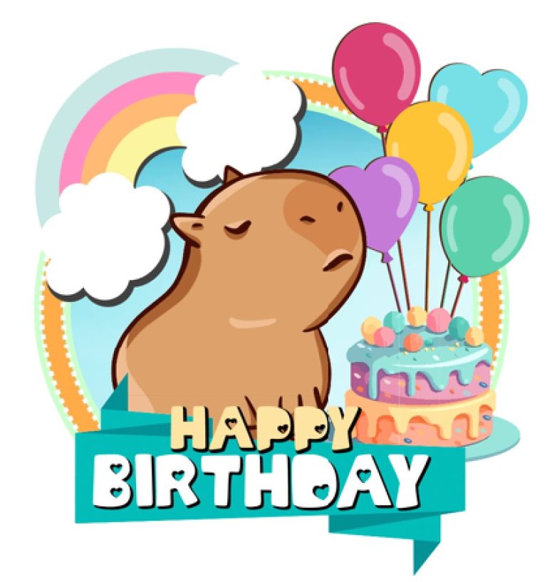Topper para Torta de Cumpleaños Capibara – Tu Fiesta a un Click