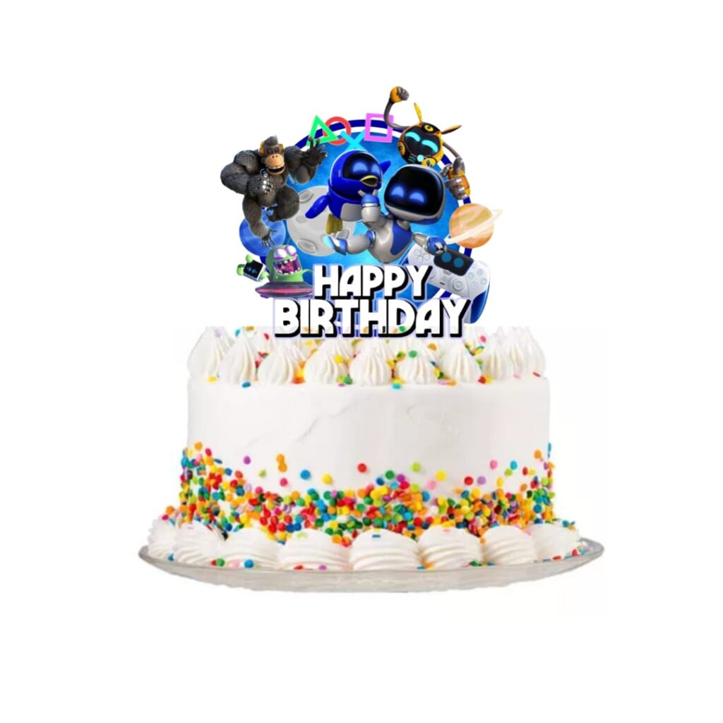 Topper para Torta Astro Bot – Tu Fiesta a un Click
