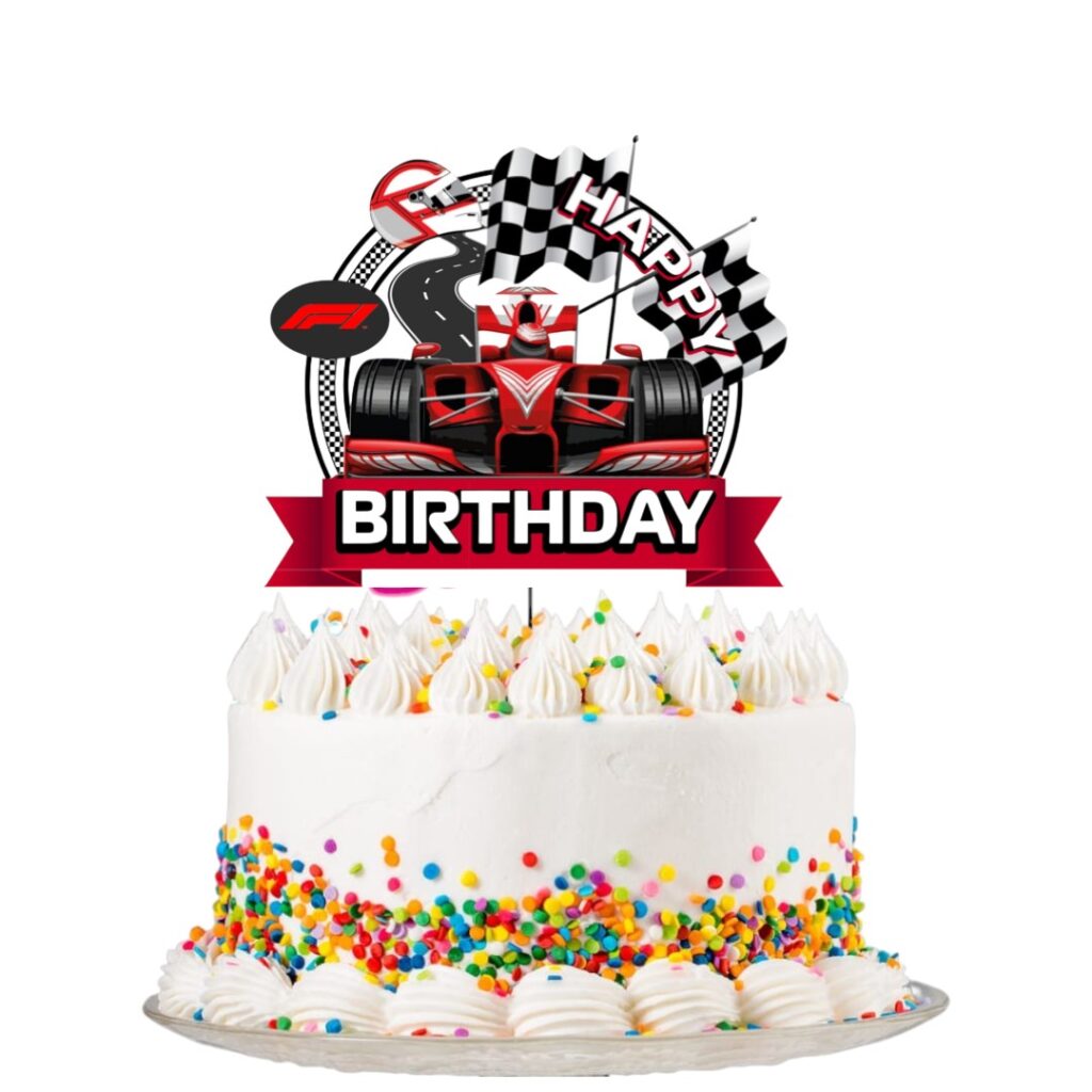 Topper de Torta Auto de Carreras F1 – Tu Fiesta a un Click